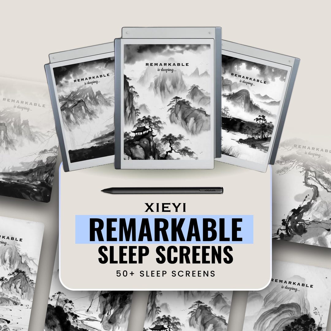 Xieyi Remarkable Screen Saver Bundle | Minimal Lock Screen Pdfs | Sleep ...
