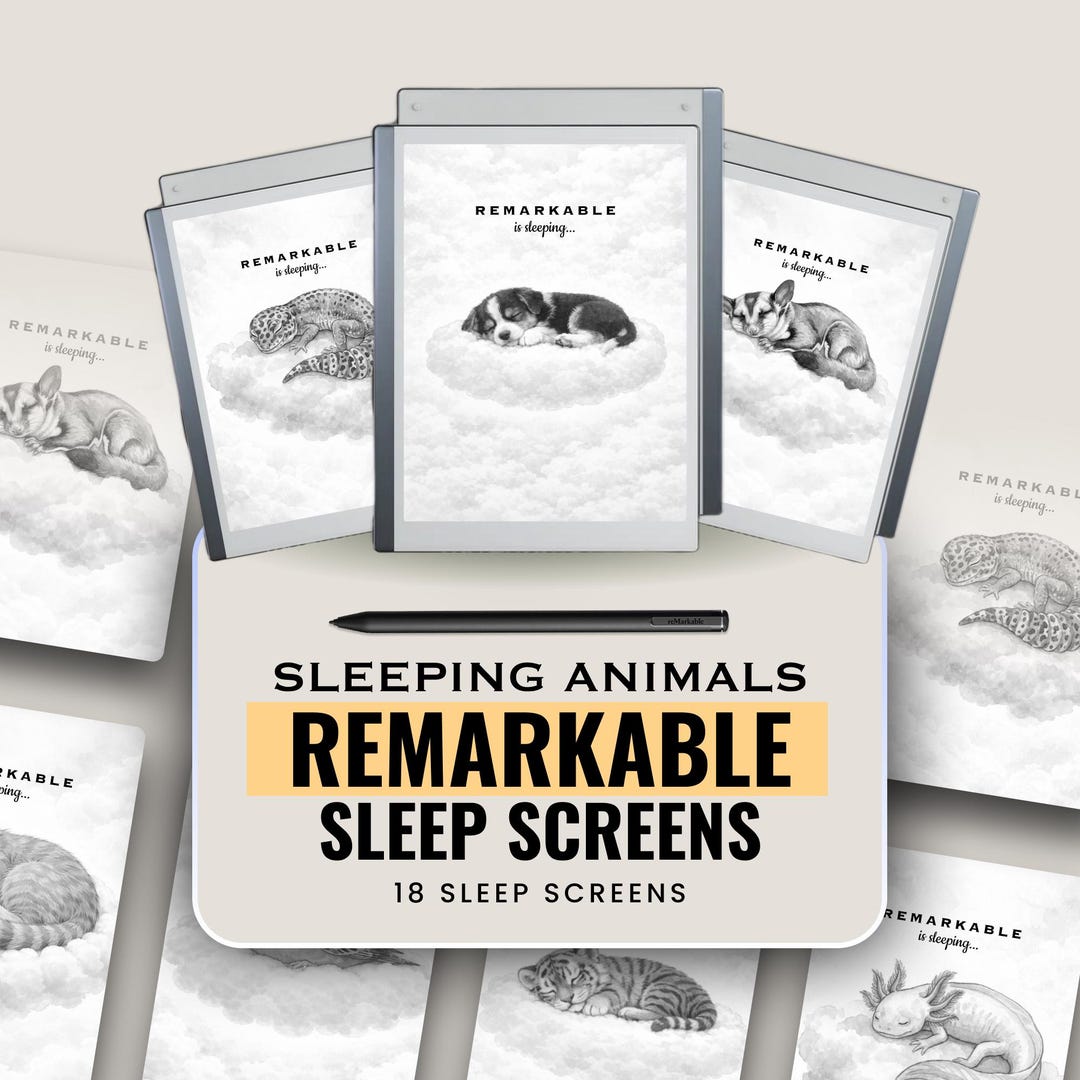 Sleeping Animals Remarkable Screensavers | Minimal Eink Sleep Screens ...