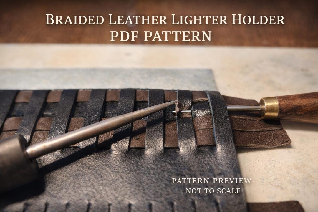Braided Leather Lighter Holder Pattern | DIY Leathercraft PDF | BIC ...