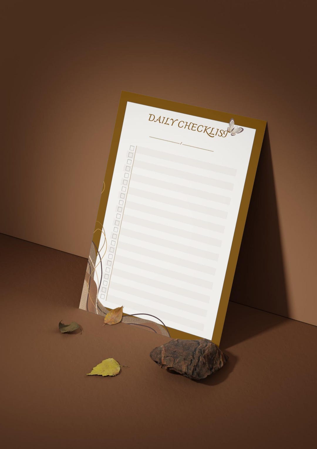 Neutral Brown To-do List Printable | Minimalist Daily Checklist ...