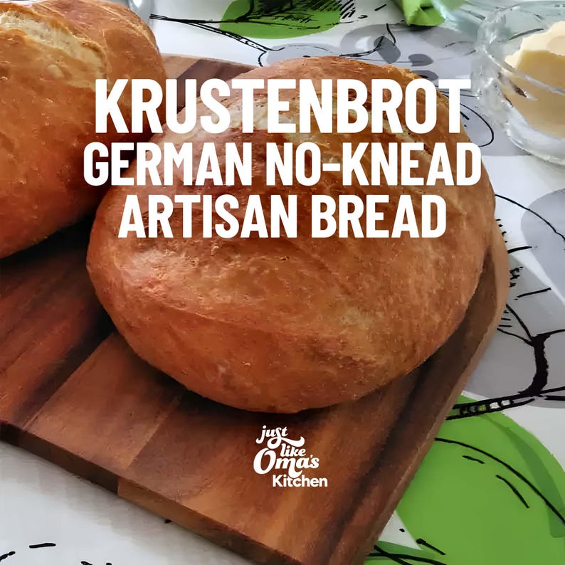 German No-knead Artisan Bread Recipe, Krustenbrot (PDF Download) - Etsy