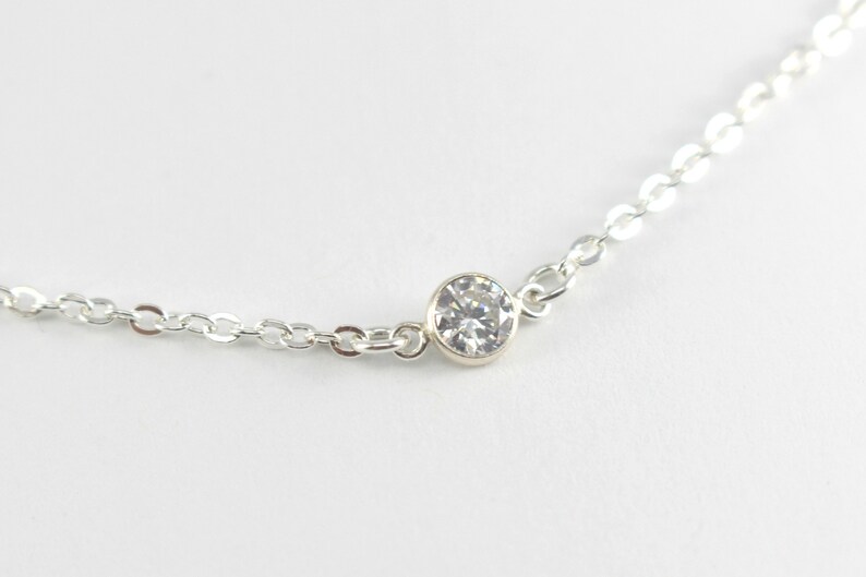 Sterling Silver Solitaire Crystal Bracelet - Etsy