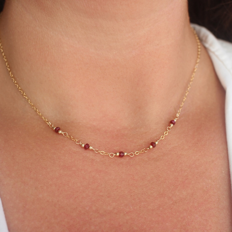 Red Ruby Necklace - Etsy