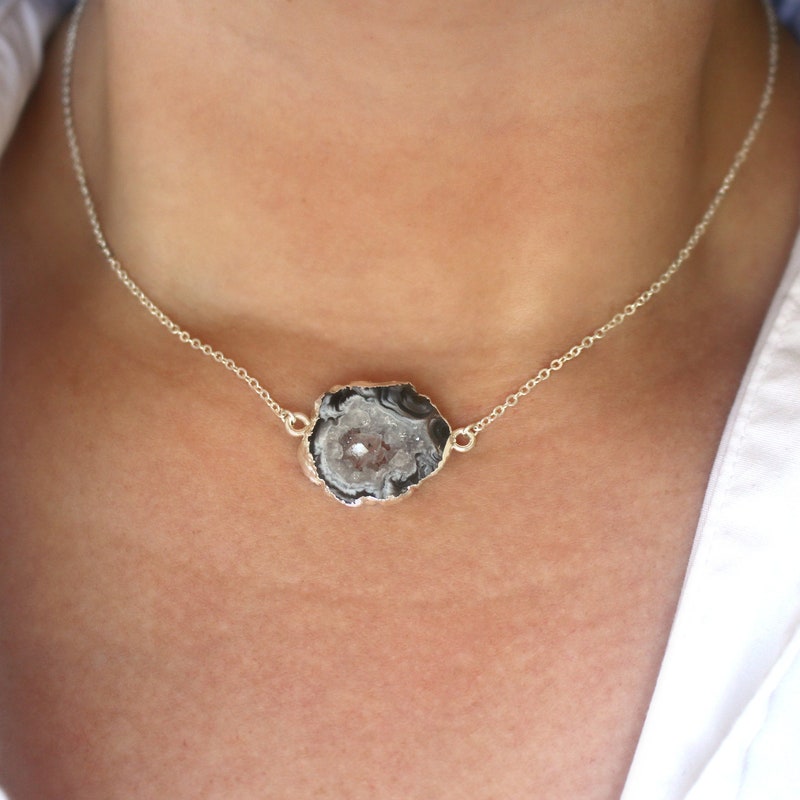 Big Agate Pendant Ring Men - Etsy