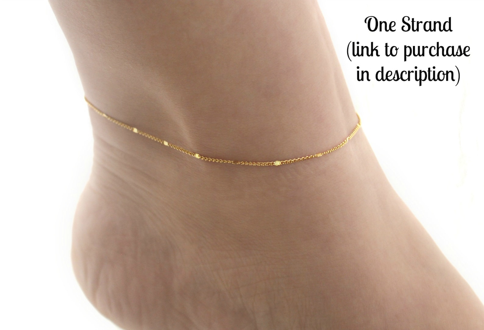 Double Strand Starlit Gold Anklet Gold Layered Anklet Dainty | Etsy