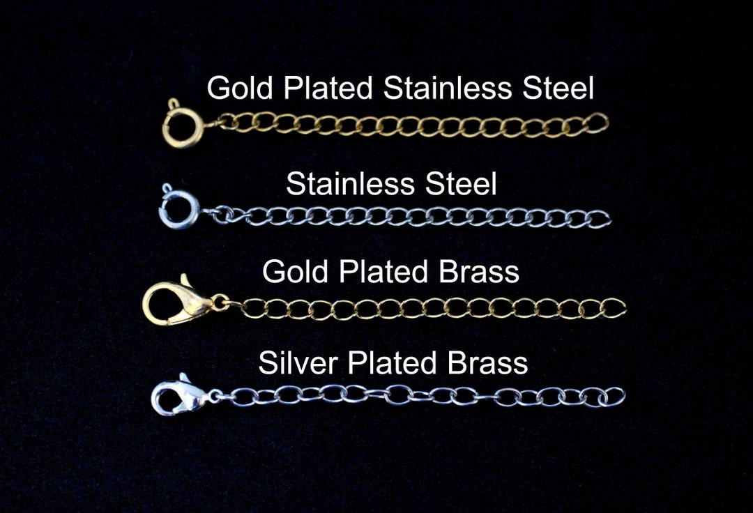 Clip on Adjustable Chain, Removable Extension Chain Add On, Gold Plated ...