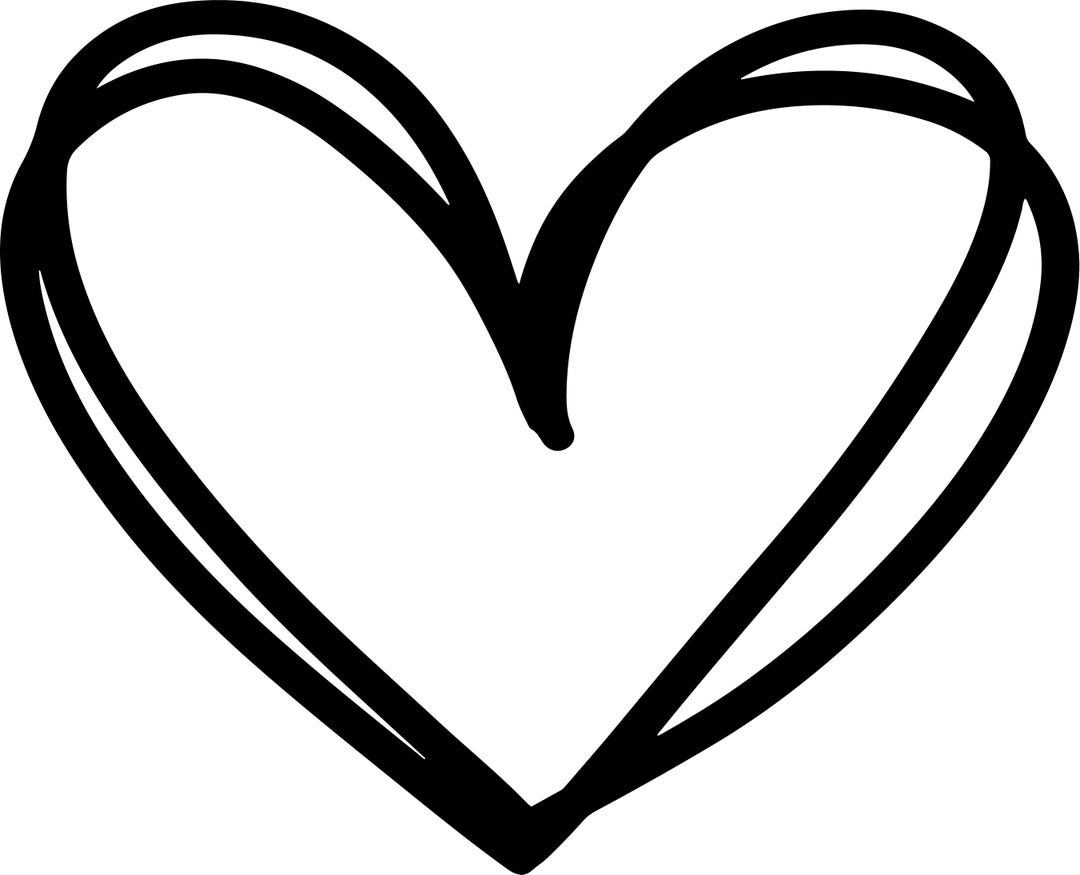 Heart Svg Bundle, Heart Svg, Hand Drawn Heart Svg, Open PNG - Etsy