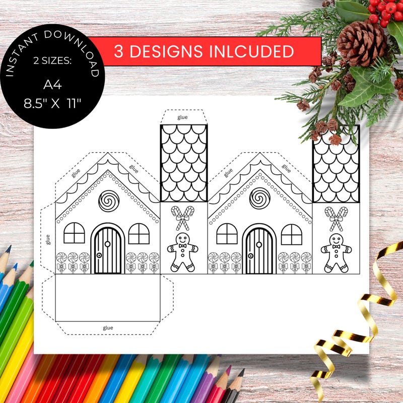 3d Gingerbread House - Etsy