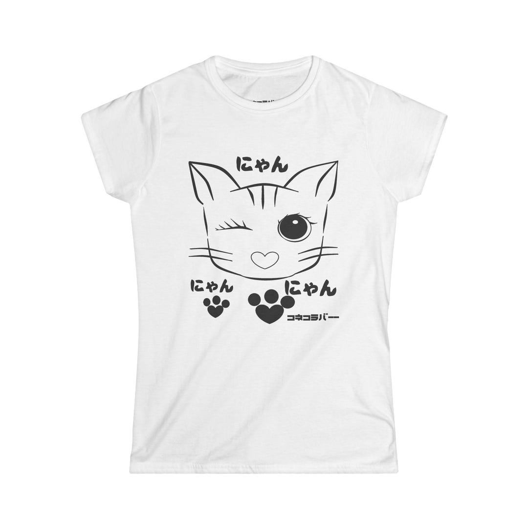 Kawaii Cat T-shirt – Japanese “nyan Nyan” Anime Design | Conecolover ...
