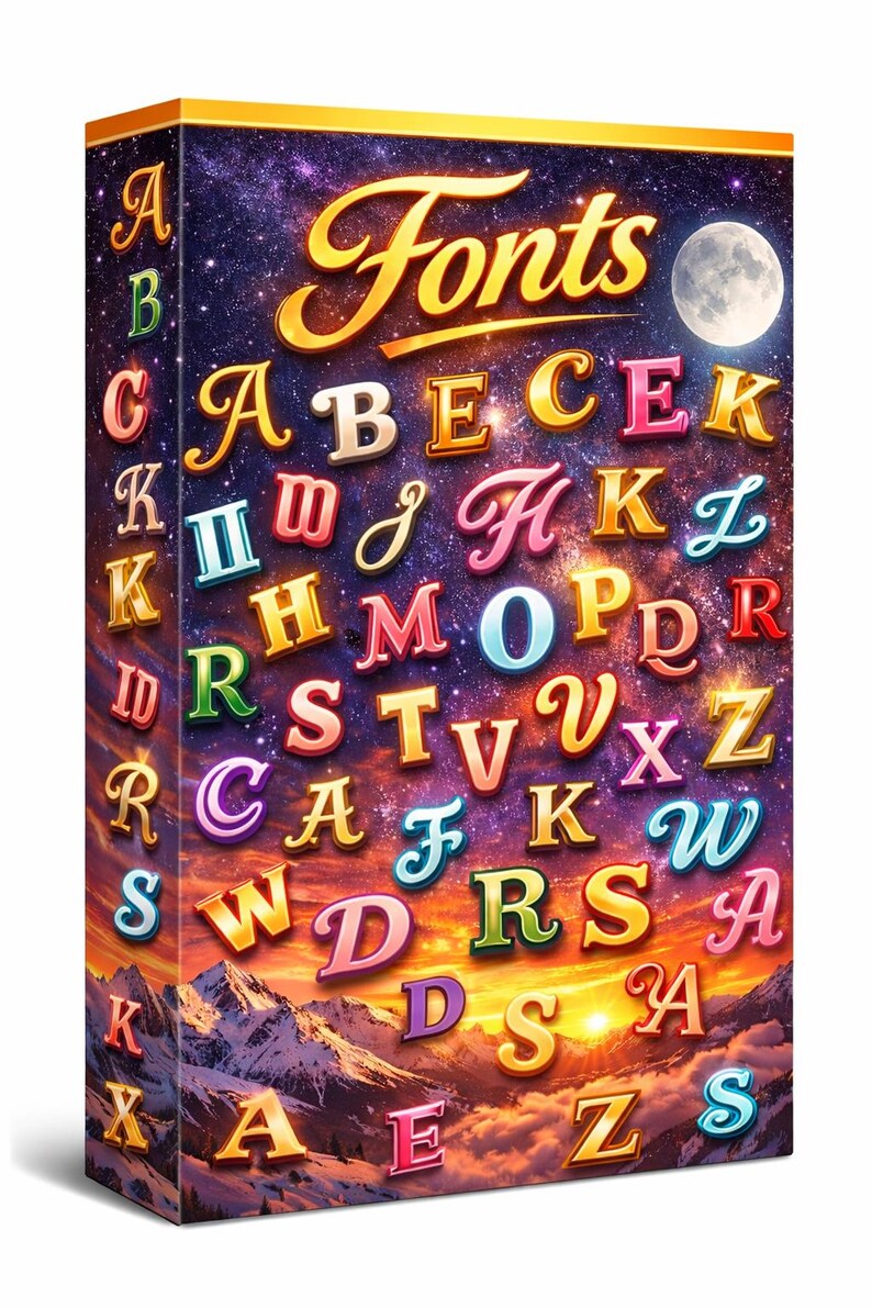 27000 Font Bundle for Canva & Cricut, Commercial License, Mega Fonts ...