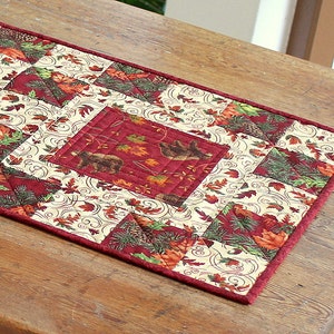 Quilted Table Runner, Bear Table Quilt, 38.50x15.25 - Etsy