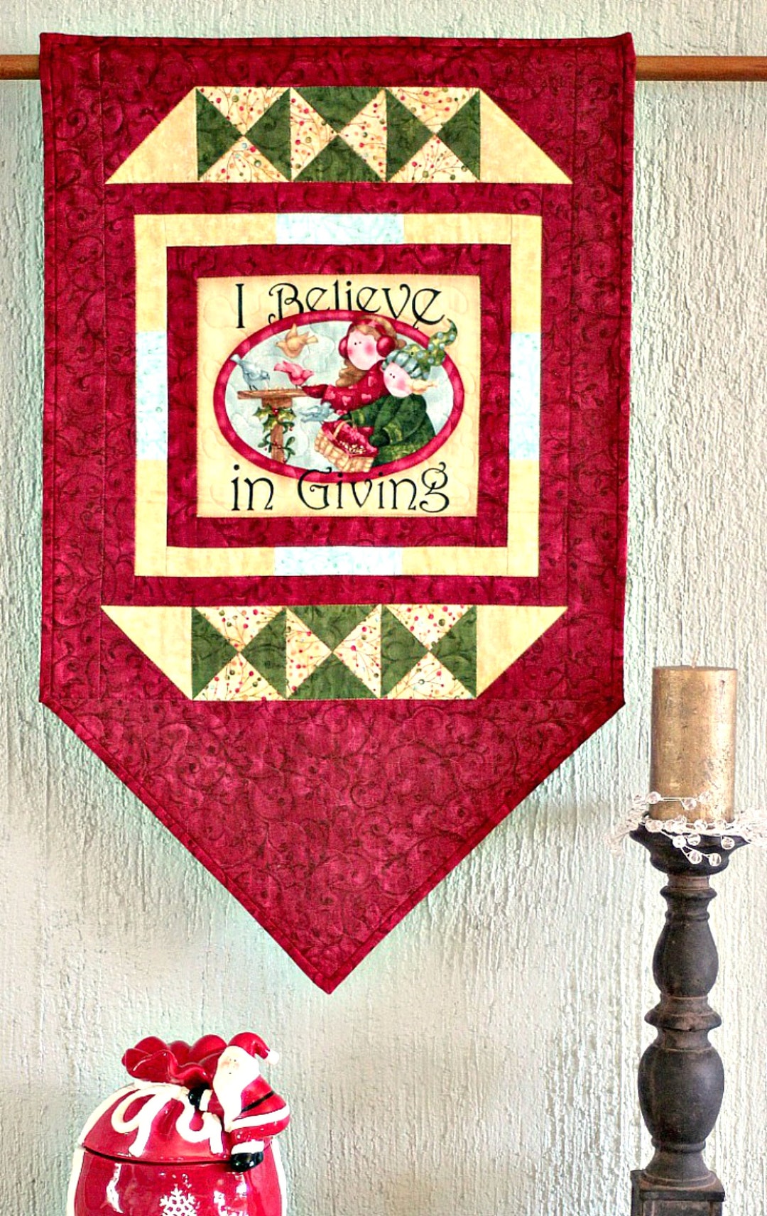 Quilted Christmas Wall Hanging, 30.25"x18.50" - Etsy