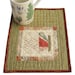 Quilted Mug Rug Tea Themed Green Brown Snack Mat - Etsy