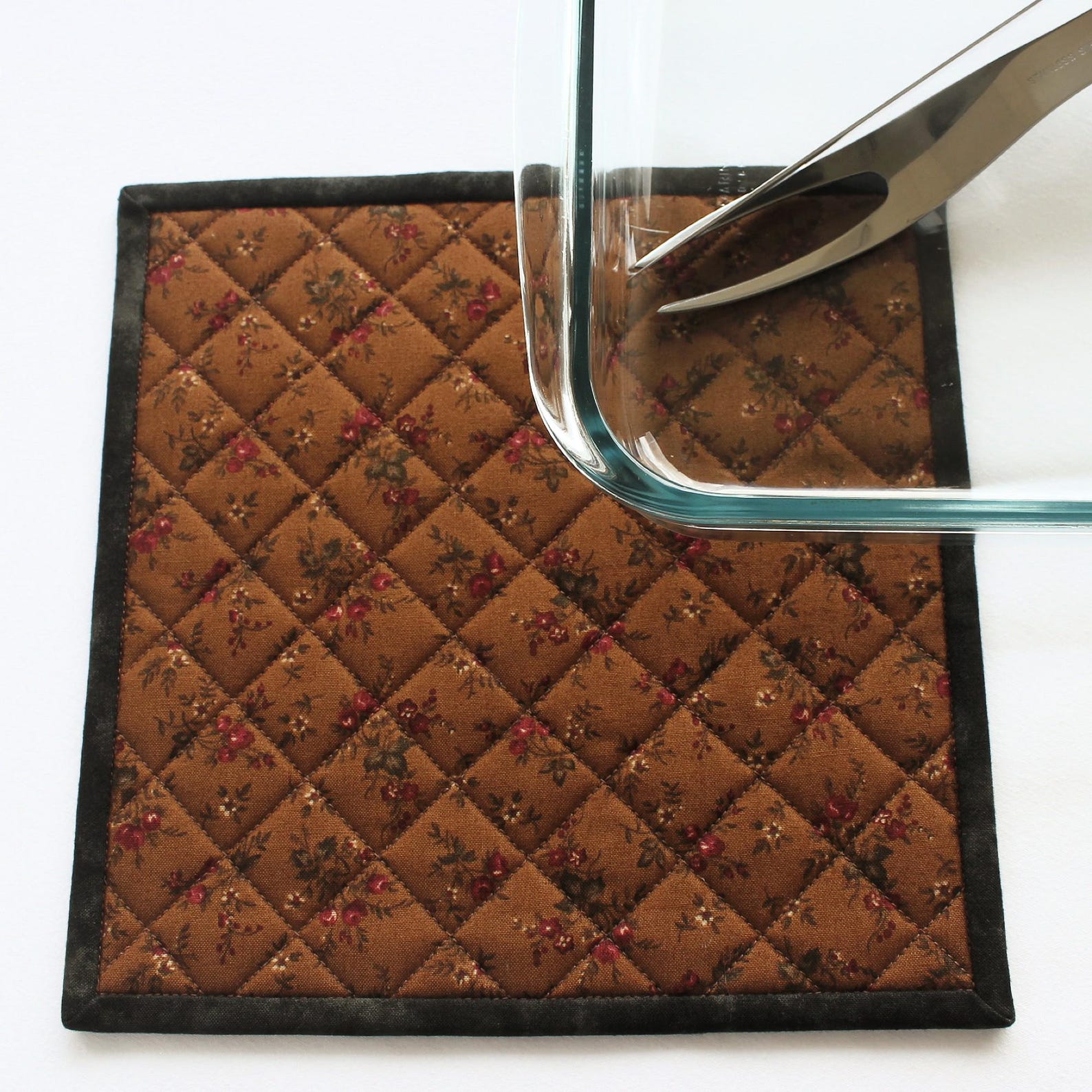 Quilted Trivet, Insulated Floral Square Hot Pad, 8.50"x8.50" - Etsy