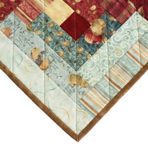 Quilted Log Cabin Table Topper, Apple Table Quilt, 21.50"x21.50" - Etsy