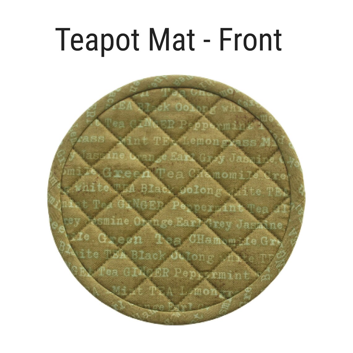 Quilted Green Tea Cozy Teapot Mat - Etsy