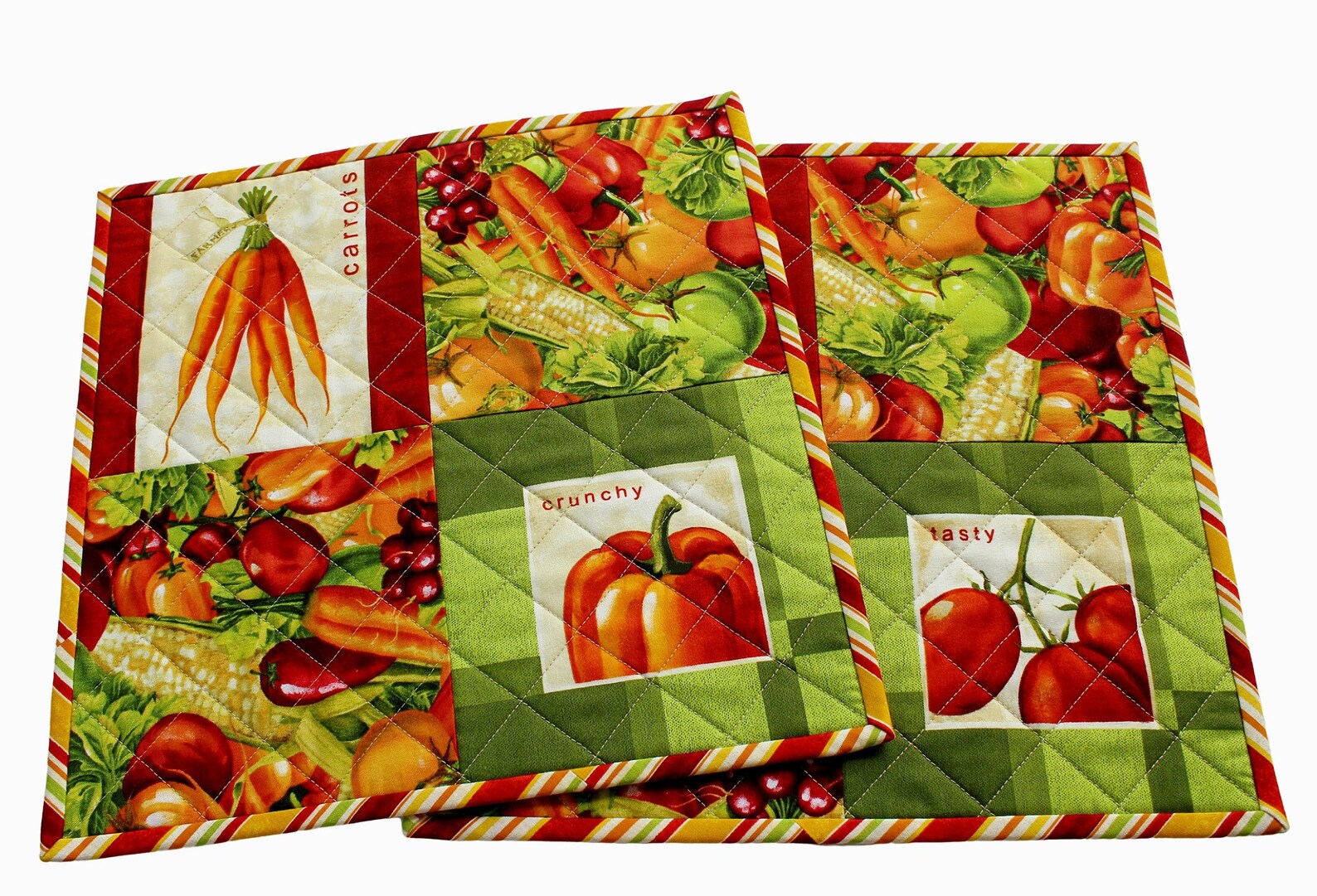 Quilted Square Placemats Vegetables 13.50x13.50 - Etsy