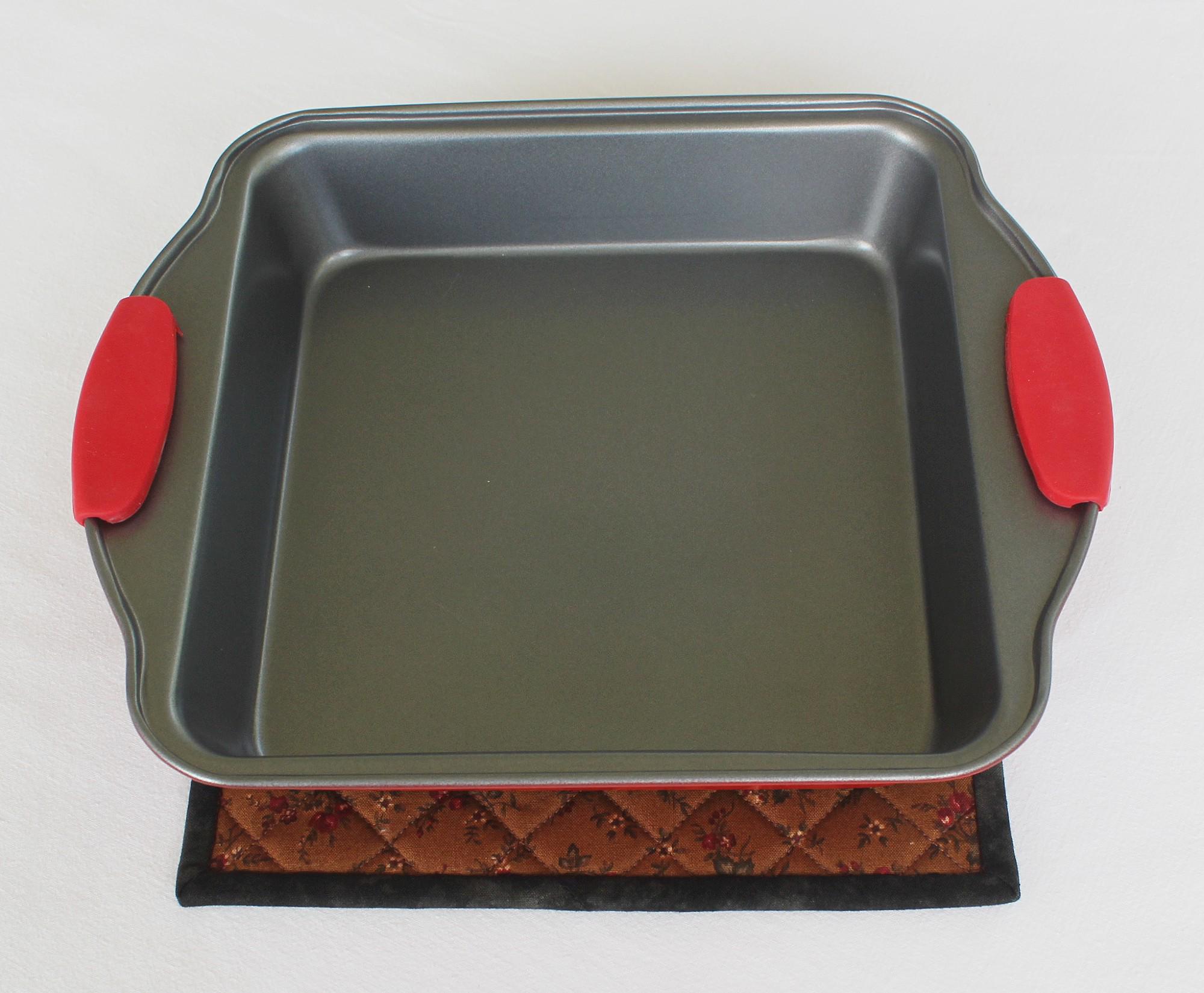Quilted Trivet, Insulated Floral Square Hot Pad, 8.50