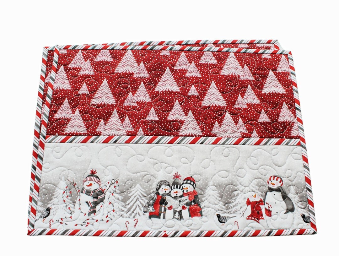 Quilted Snowman Placemats Set of 2 Winter Table Mats - Etsy