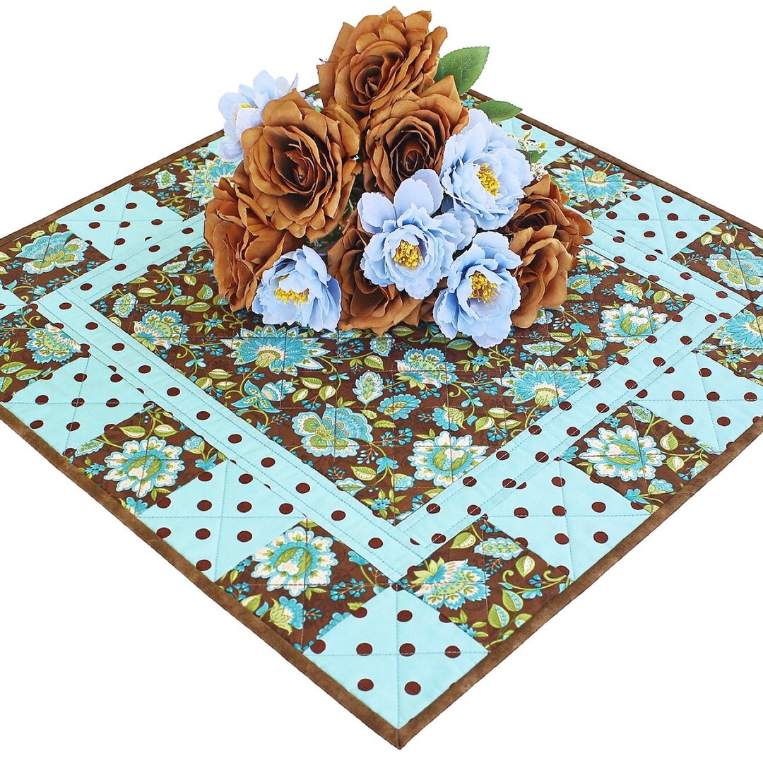 Quilted Table Topper, 21.75"x21.75" - Etsy