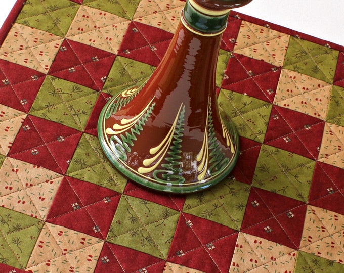 Quilted Christmas Table Topper, Winter Table Quilt - Etsy