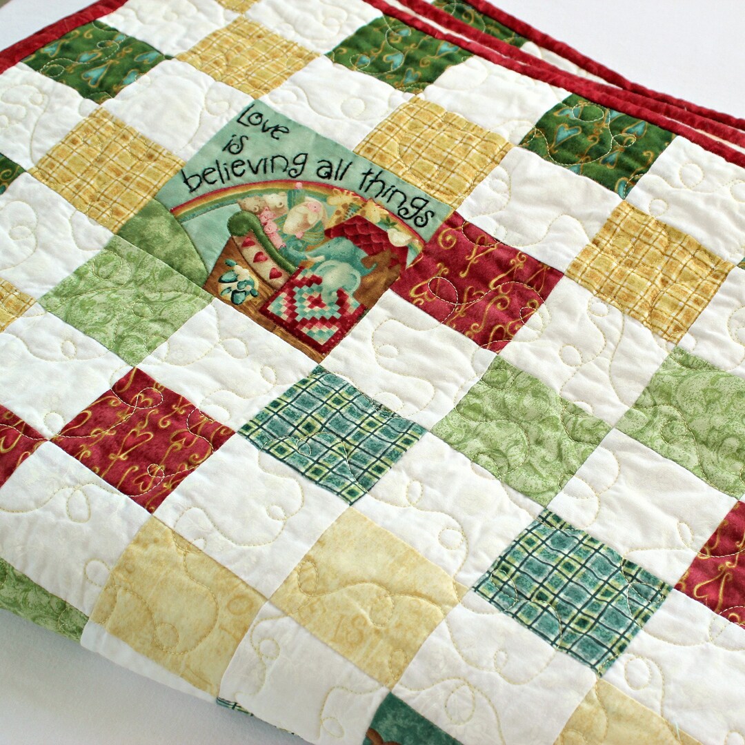 Lap Quilt, Quilted Sofa Throw, 52.50"x51" - Etsy