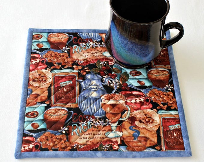 Fabric Trivet, Coffee Hot Pad, Quilted Hot Mat, Pot Holder, Insulated ...