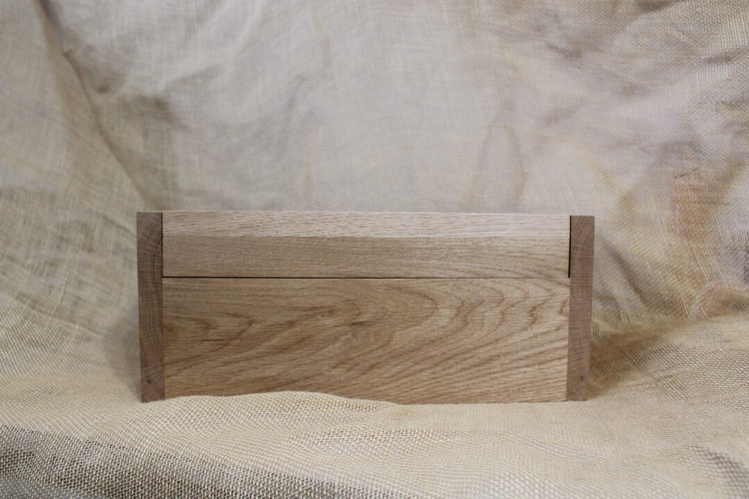 Double Recipe Box in Pennsylvania White Oak Hardwood With 90 Degree ...