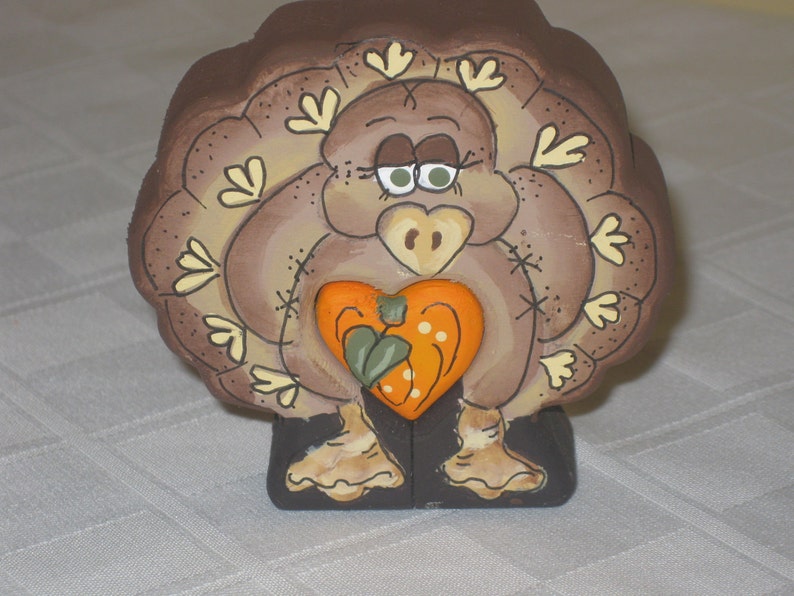 Fall/thanksgiving Decoration Turkey Love Chunk - Etsy