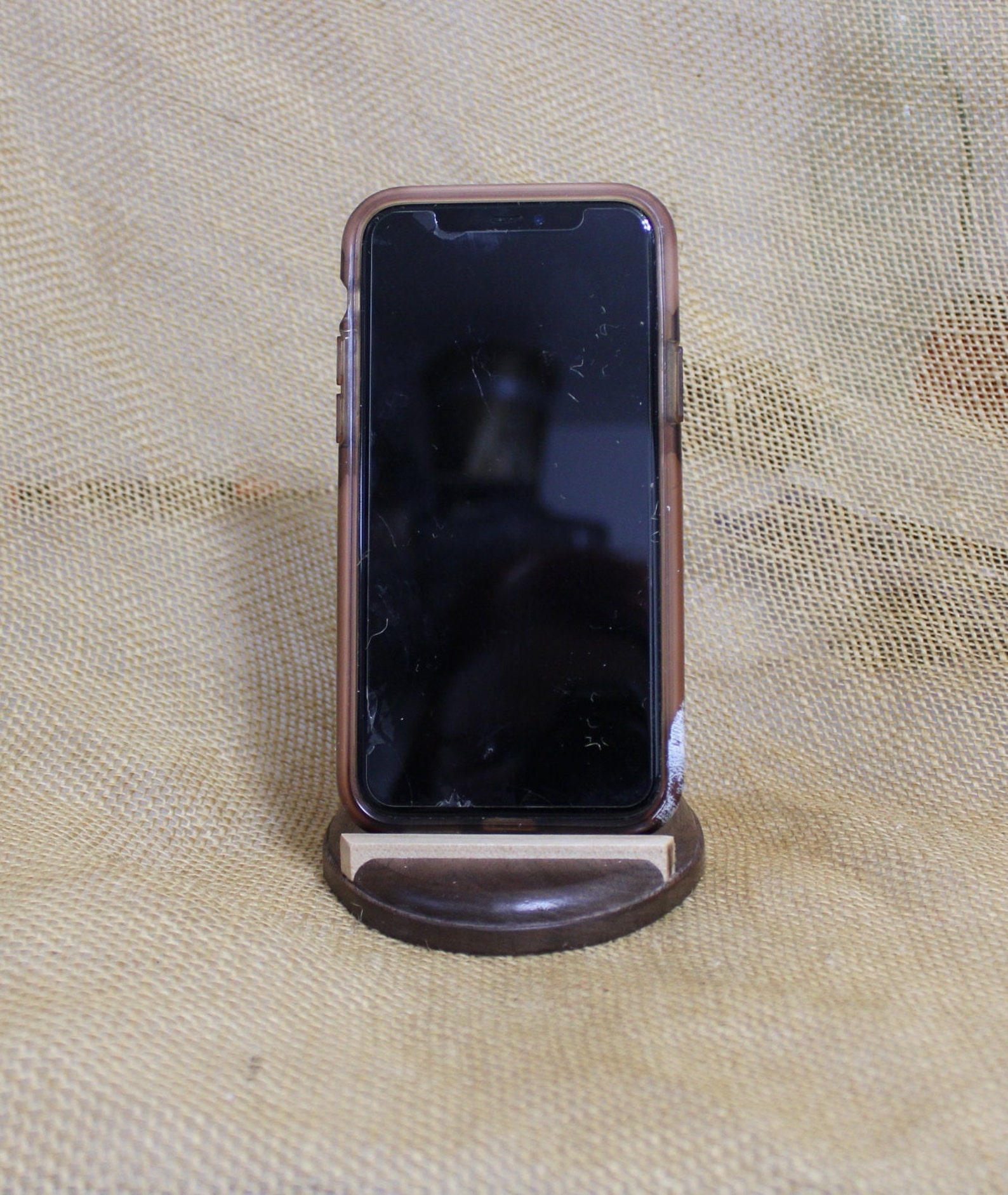 Dog Cell Phone Stand in Walnut and Maple Pennsylvania - Etsy