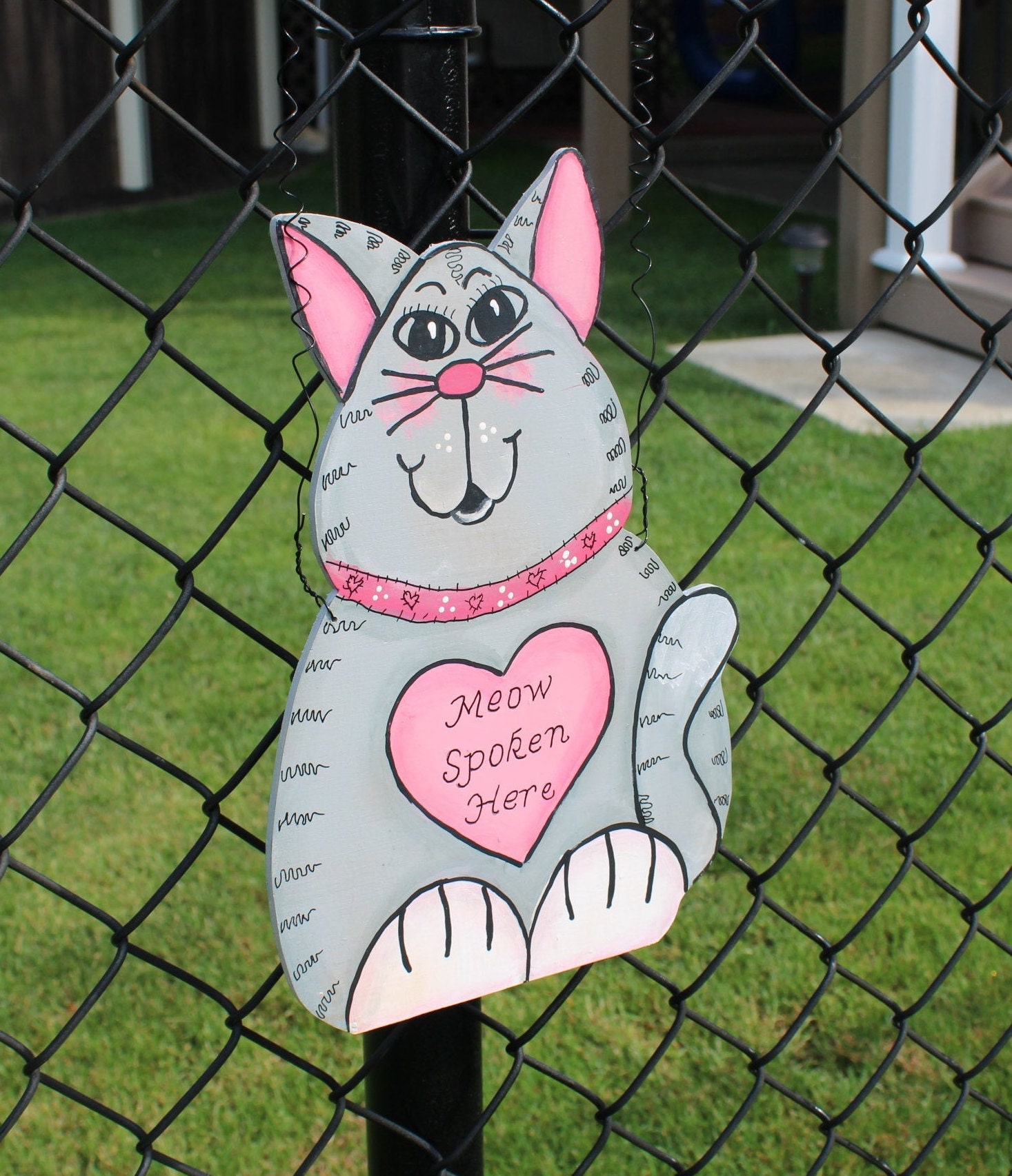 Cat Wall / Door Sign - Cat / Kitten Sign "meow Spoken Here" - Etsy