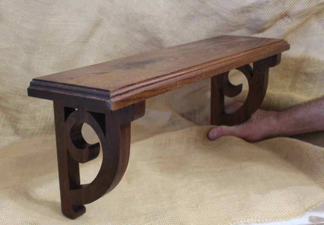 Shelf With Scroll Brackets - Made to Order - Etsy