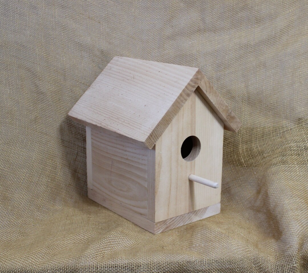 Unfinished Pine Wood Bird House Ready to Paint or Stain - Etsy