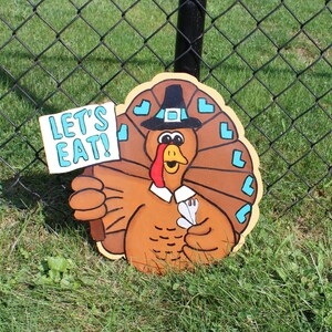 Thanksgiving Turkey Yard Sign / Decor / Yard Art Without Stake ...
