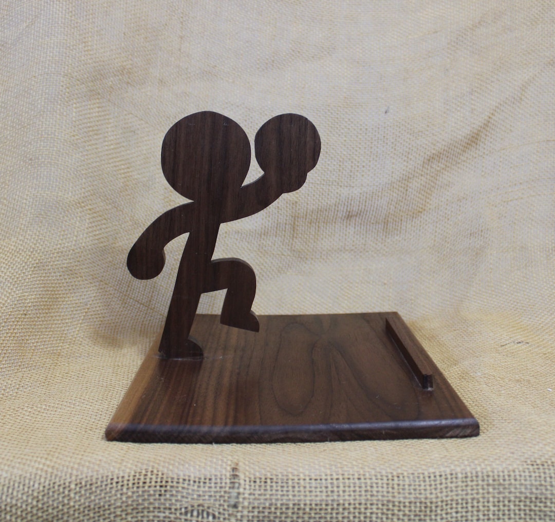 Basketball Player Tablet or iPad Stand in Walnut Hardwood - Handmade ...