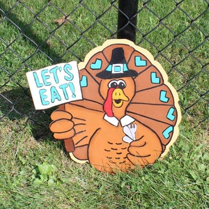 Thanksgiving Turkey Yard Sign / Decor / Yard Art Without Stake ...