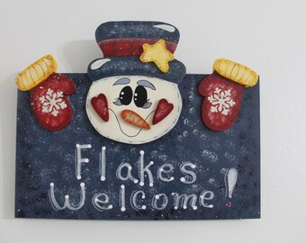 Welcome Winter Vintage Style SNOWMAN TRUCK W/polka Dots SIGN - Etsy