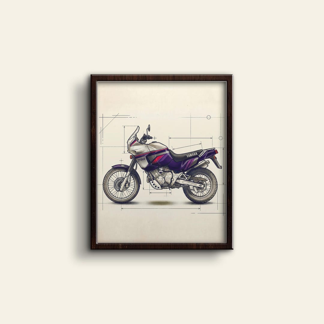4:5 | Yamaha Super Ténéré 750 Blueprint Art | Violet Concept Motorcycle ...