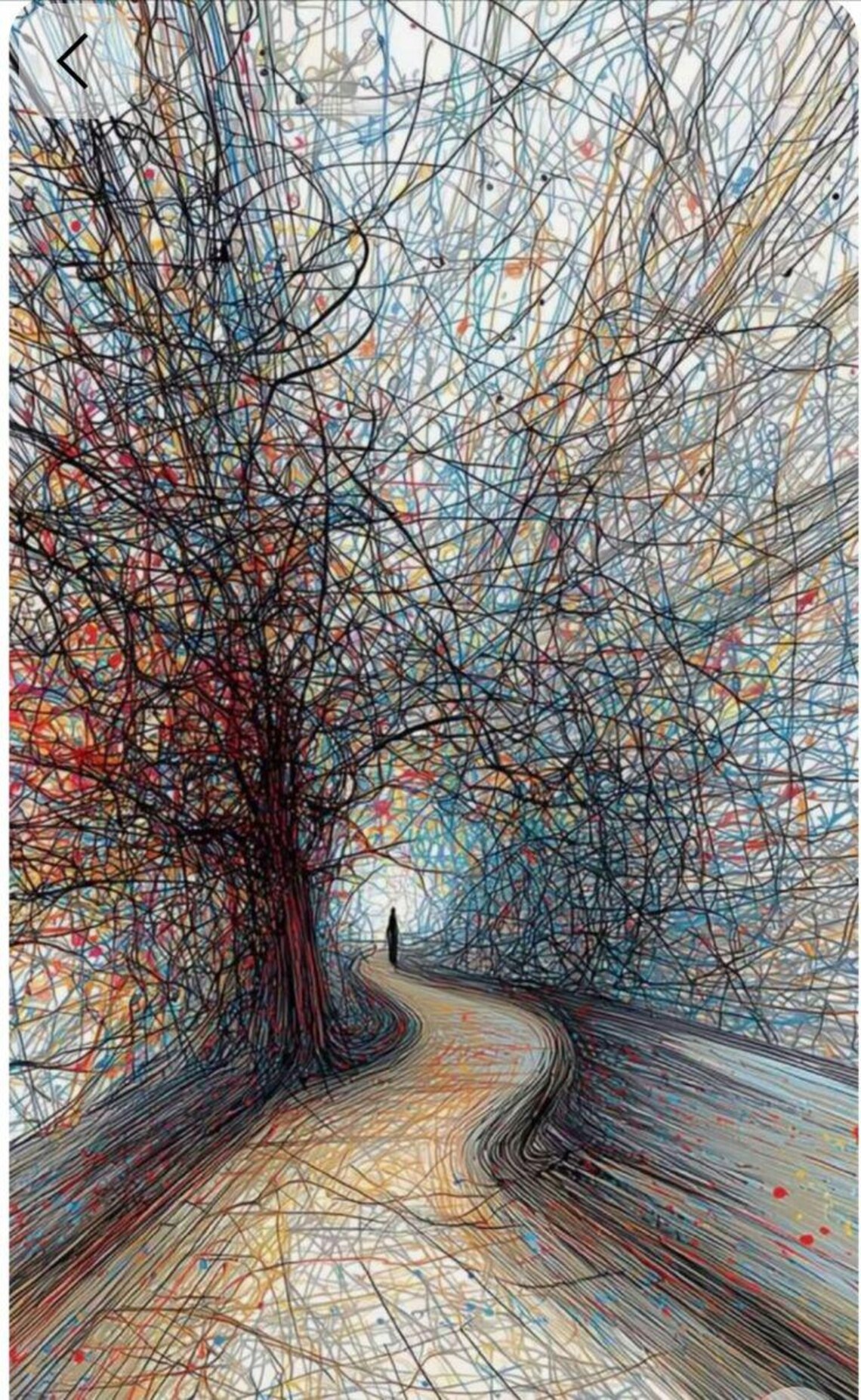 Abstract Tree Path Art – A Visual Journey of Emotion and Solitude - Etsy