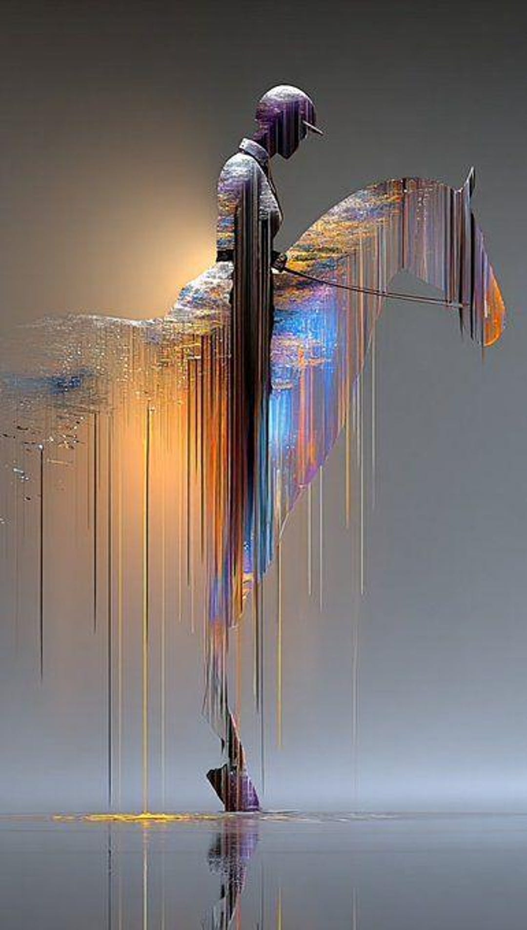 Abstract Futuristic Horse Rider Art | Luxury 3D Digital Artwork - Etsy
