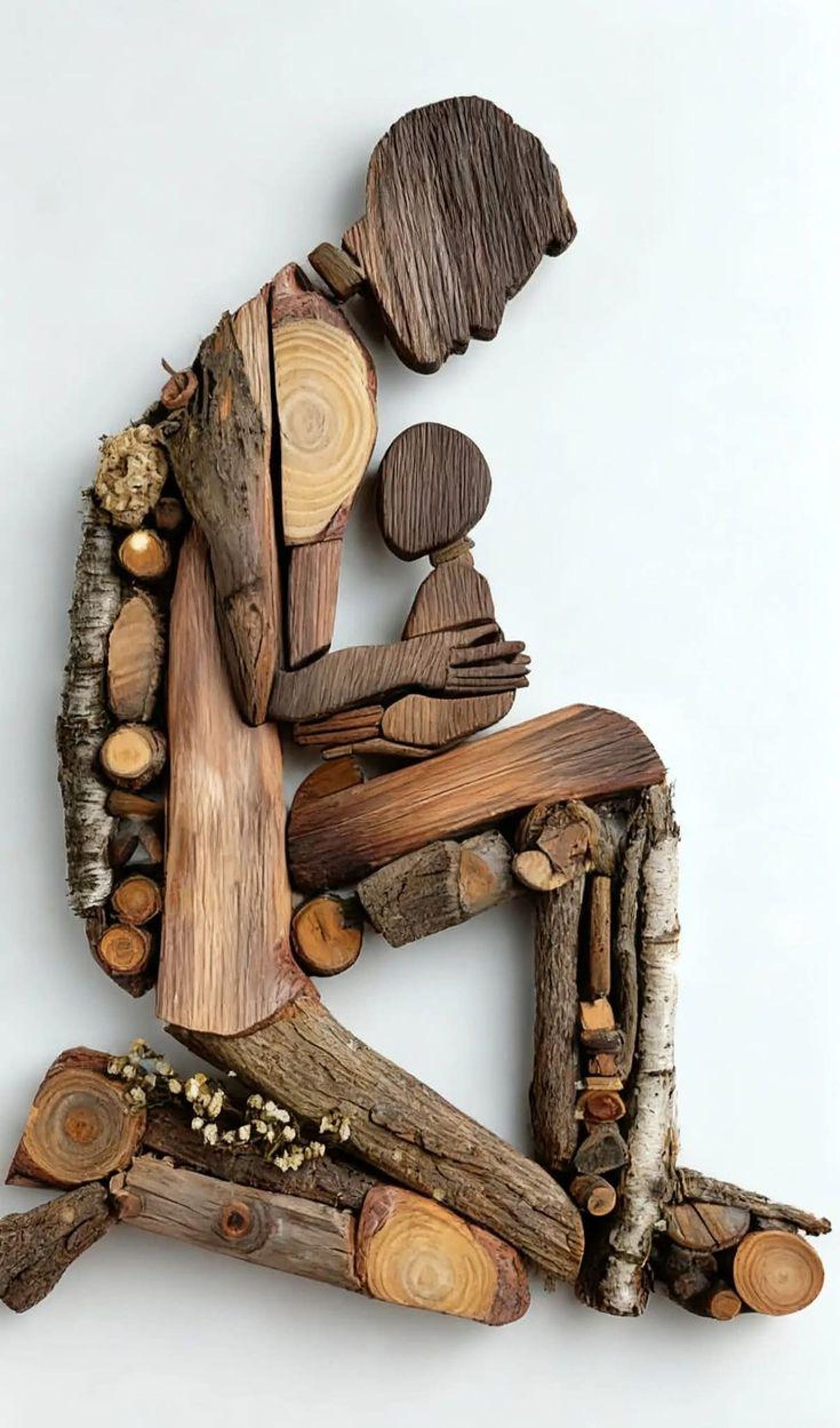Driftwood Wall Art | Handmade Natural Wood Sculpture for Home Decor - Etsy