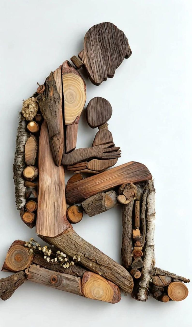 Driftwood Wall Art | Handmade Natural Wood Sculpture for Home Decor - Etsy
