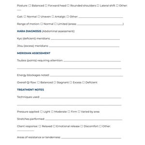 Massage Therapy Forms | Shiatsu Massage Consent Form - Massage Therapy ...