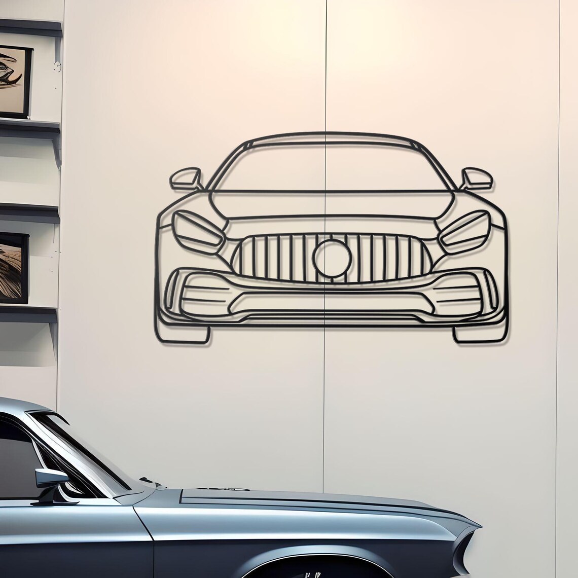 2020 Mercedes-amg GT Metal Wall Art | Mercedes Front View Metal Sign ...