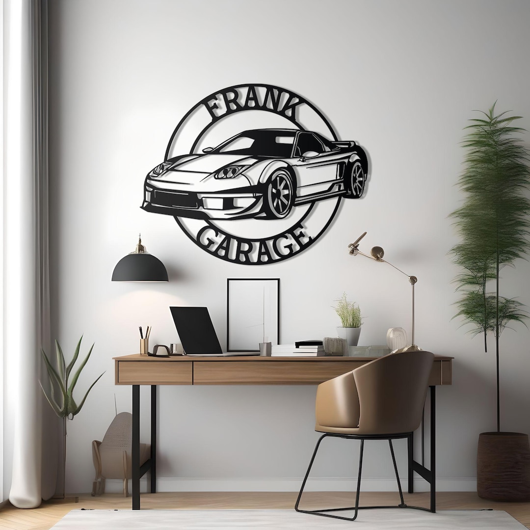 Honda NSX Custom Metal Sign | Personalized Garage Wall Decor | Gift for ...