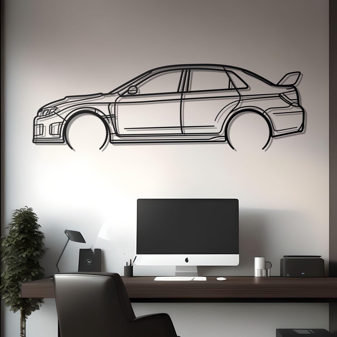 2011 Subaru WRX STI Metal Wall Decor | Sports Car Sign | Gifts for Car ...