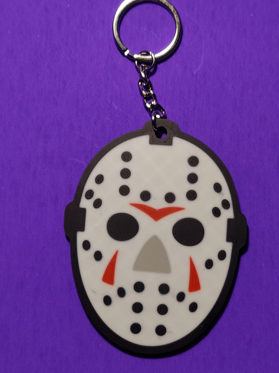 Jason Hockey Mask Keychain 3D Printed - Etsy