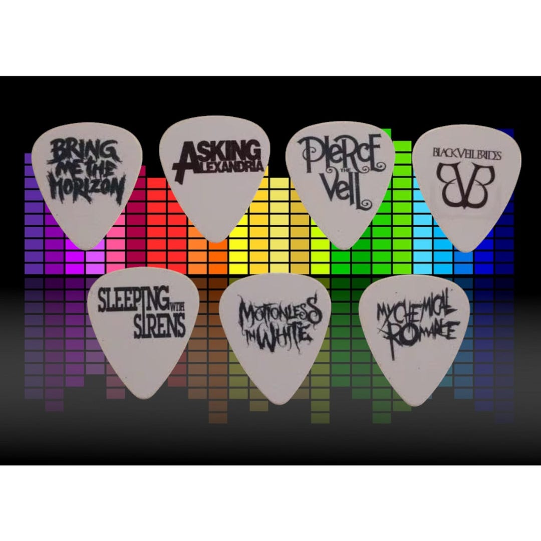 Emo Band Single Sided Picture Guitar Picks Set of 7 - Etsy