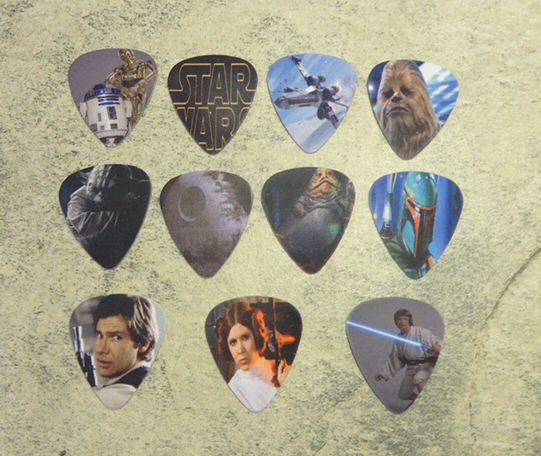 Star Wars Single Sided Picture Guitar Picks Set of 11 - Etsy