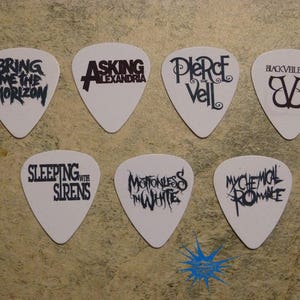 Emo Band Single Sided Picture Guitar Picks Set of 7 - Etsy